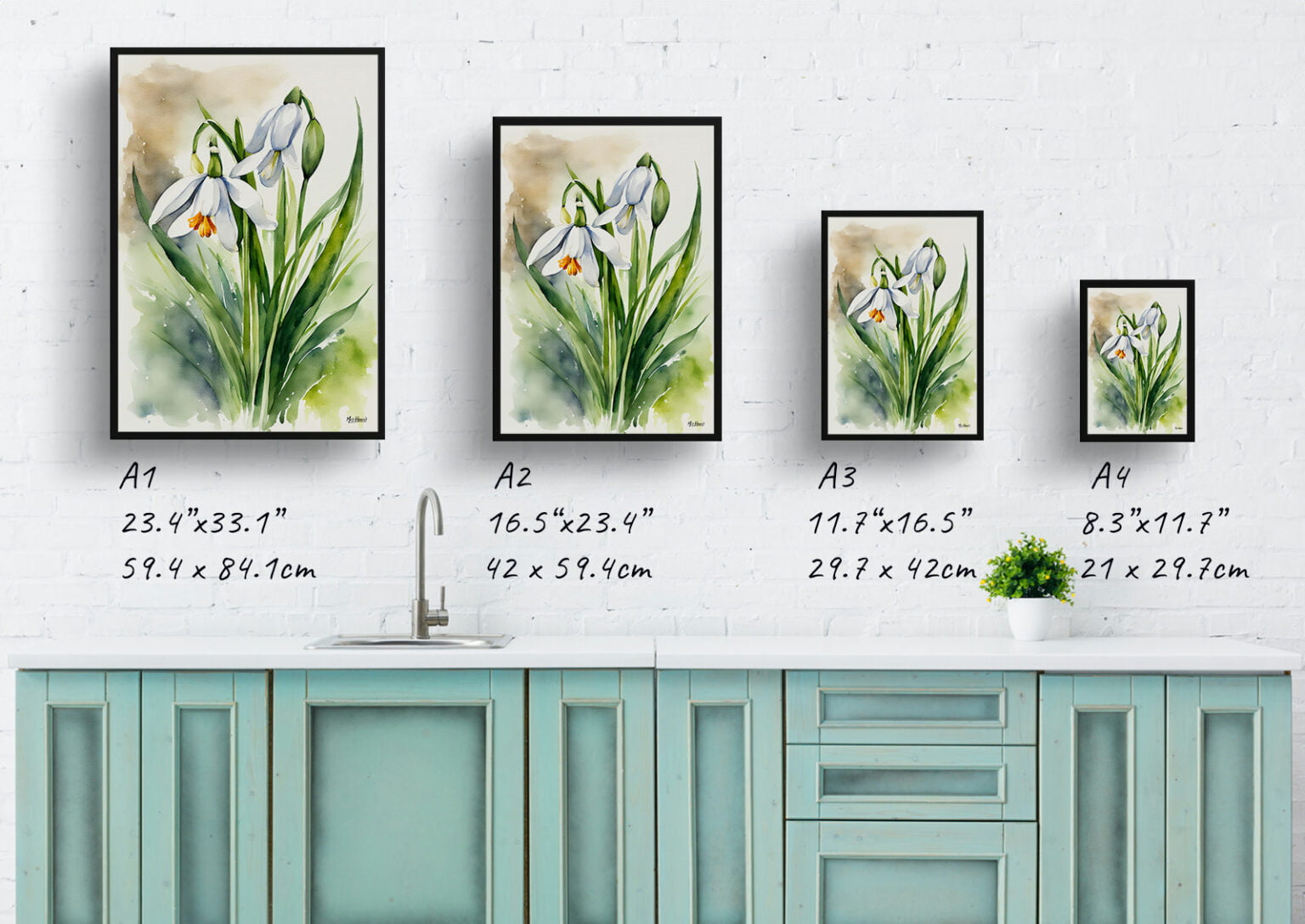 Giant Summer Snowflake Watercolour Botanical Art Print - Leucojum ...