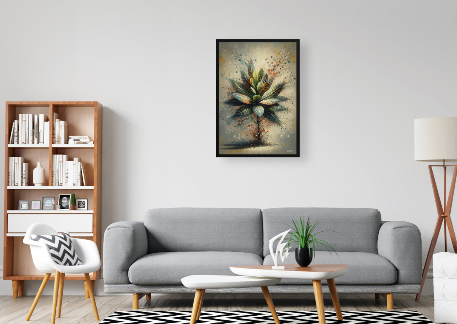 Croton (Codiaeum Variegatum) Oil Painting Art Print - Whimsical Modern ...
