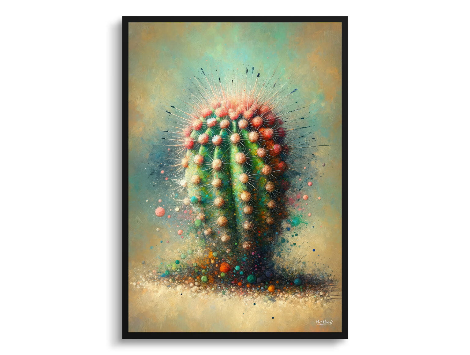Peanut Cactus (Echinopsis chamaecereus) Oil Painting Art Print ...