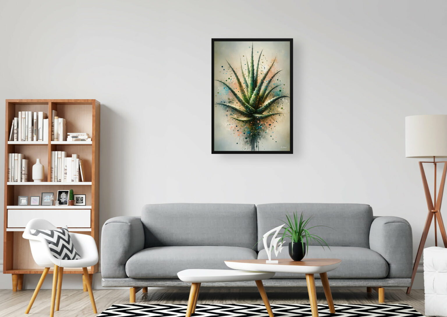 Aloe vera (Aloe barbadensis) Oil Painting Art Print - Whimsical Modern ...