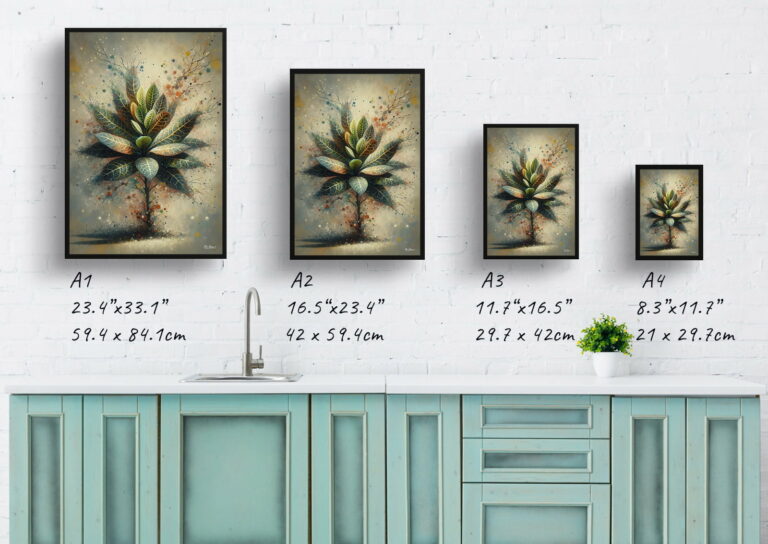 Croton (Codiaeum Variegatum) Oil Painting Art Print - Whimsical Modern ...