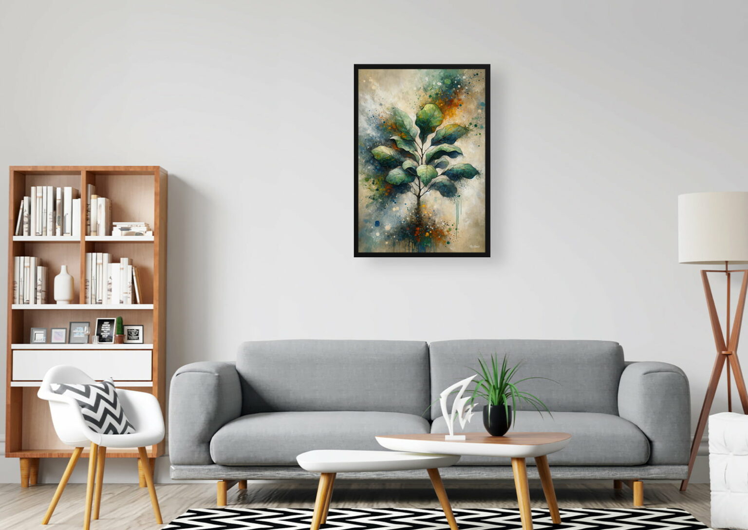 Fiddle Leaf Fig (Ficus Lyrata) Oil Painting Art Print - Whimsical ...