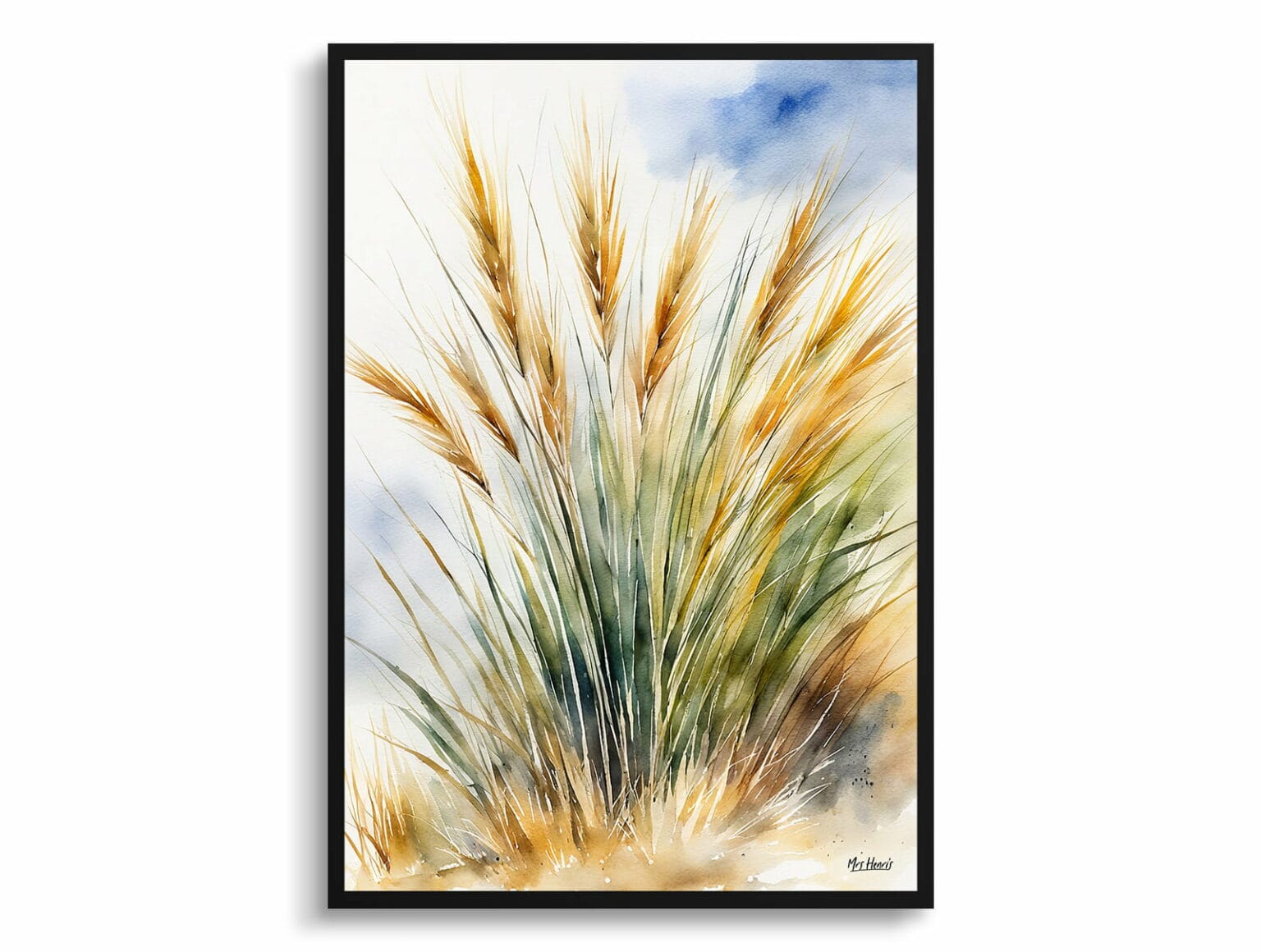 peruvian feather grass Watercolour Botanical Art Print - Stipa ichu ...