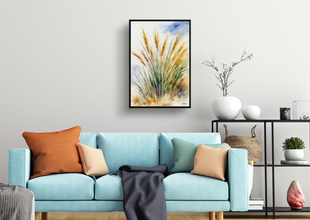peruvian feather grass Watercolour Botanical Art Print - Stipa ichu ...